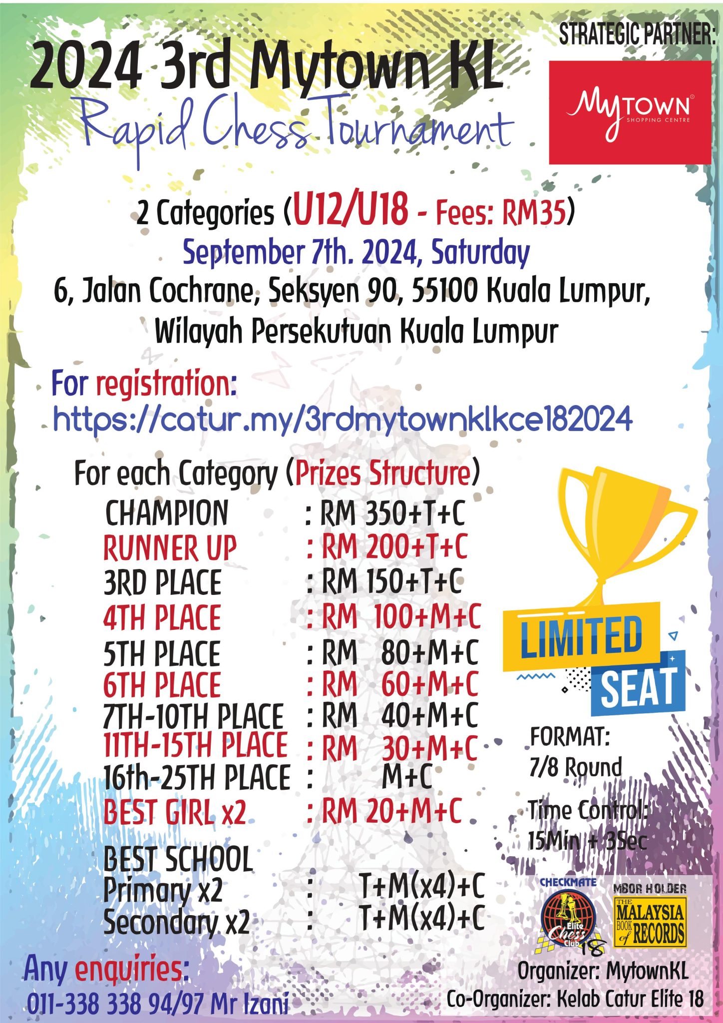 2024 3rd Mytown KL Rapid Chess Tournament – MyCatur